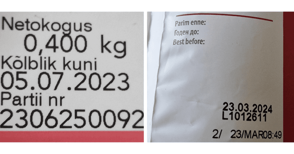 Mis vahe on „parim enne“ ja „kõlblik kuni“ märgistusel? - LIHTSAS KEELES